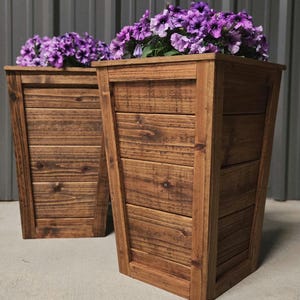 Tapered Cedar Planters - Etsy