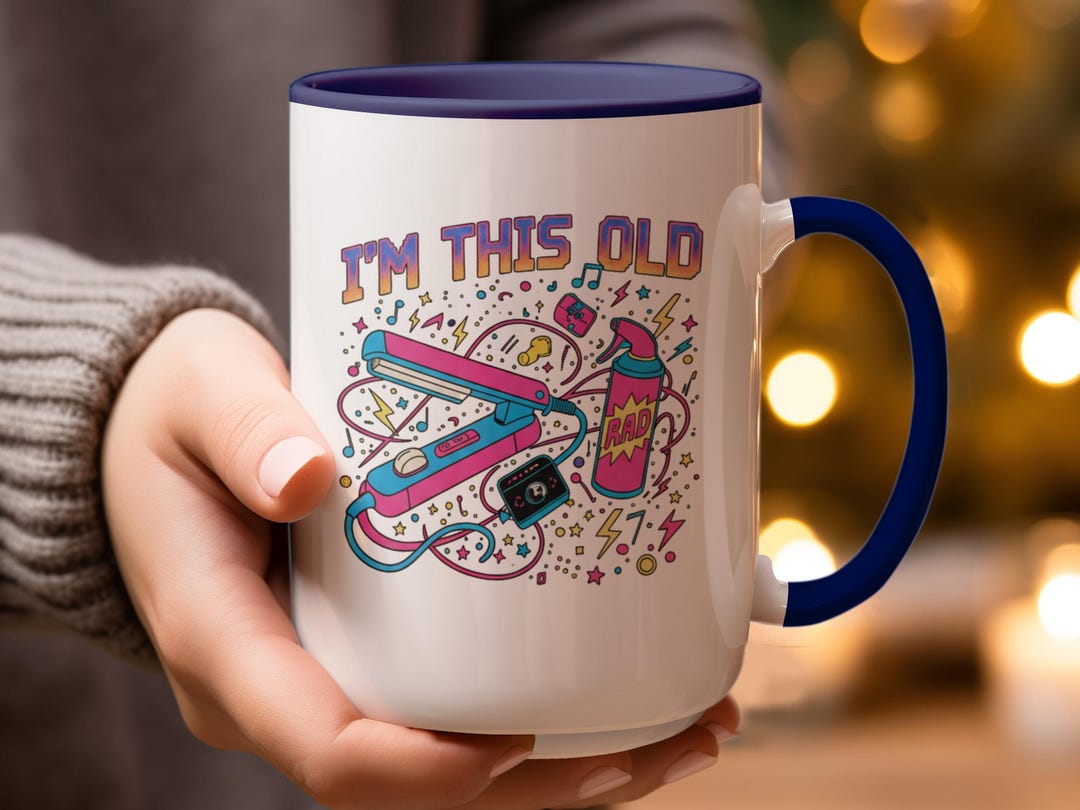 I'm This Old Mug, 80s Throwback, Retro Design, Rad Gift, Vintage Vibes ...