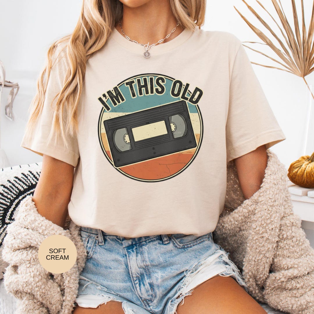 VHS Shirt Retro 80s Nostalgia Tee: Vintage Cotton Top With Tape Print ...