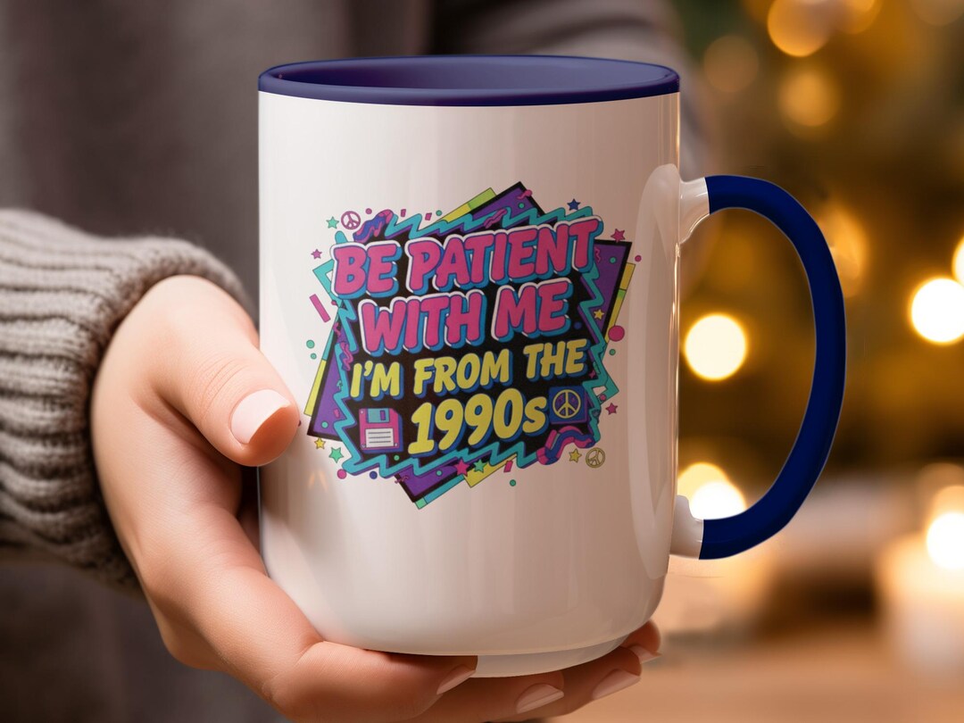 90s Throwback Mug, Retro Aesthetic Mug, Funny 90s Gift Mug, Vintage 90s ...
