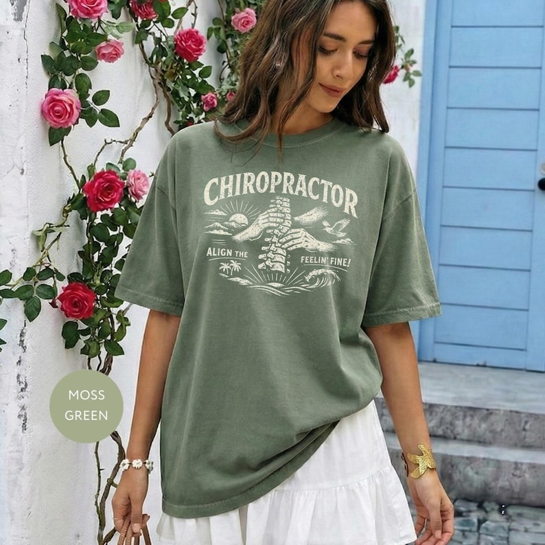 Chiropractor T-shirt, Spine Alignment Shirt, Healing Hands Design ...