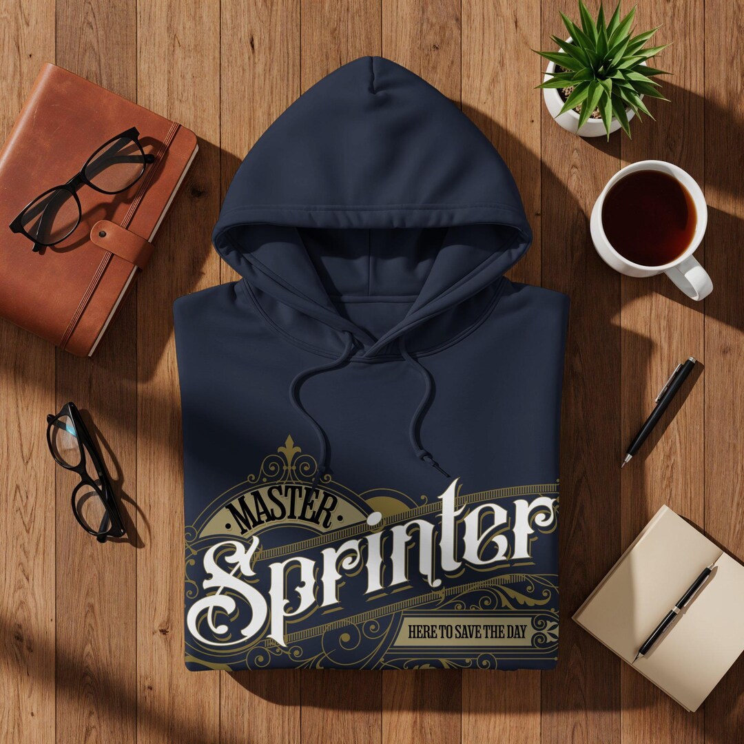 Master Sprinter T-shirt, Ornate Design Tee, Vintage Style Shirt, Save ...