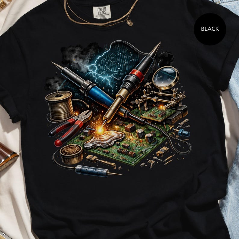 Electronics Soldering T-shirt | Circuit Board Engineer Tee | Tech ...
