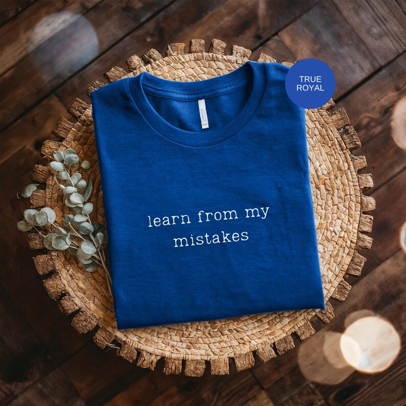 Learn From Mistakes T-shirt, Soft Cream Unisex Tee - Etsy