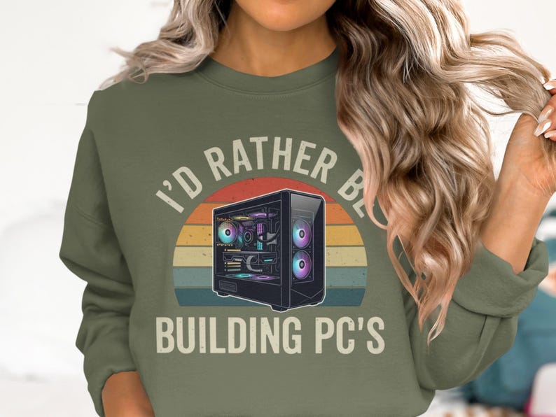 Camiseta "Prefiero estar construyendo PCs", regalo para constructor de ...