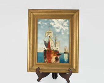 Antique Hand Painted German Porcelain Plaque Housed in a Gilt | Etsy