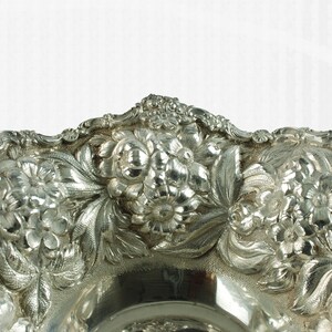 Antique Stieff Rose Repousse Sterling Silver Bon Bon Raisin Dishes ...