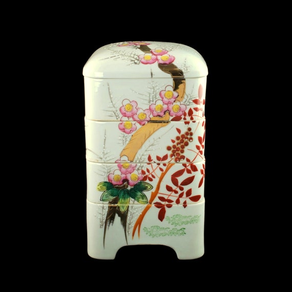 Vintage Japanese Porcelain Stacking Danju Jubako Hand Painted | Etsy