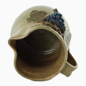 Vintage Wilford Dean Ceramic Pitcher With Dimensional Grape Cluster ...
