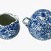 Antique Blue Phoenix Ware Cream and Sugar Set With Notched Handles - Etsy