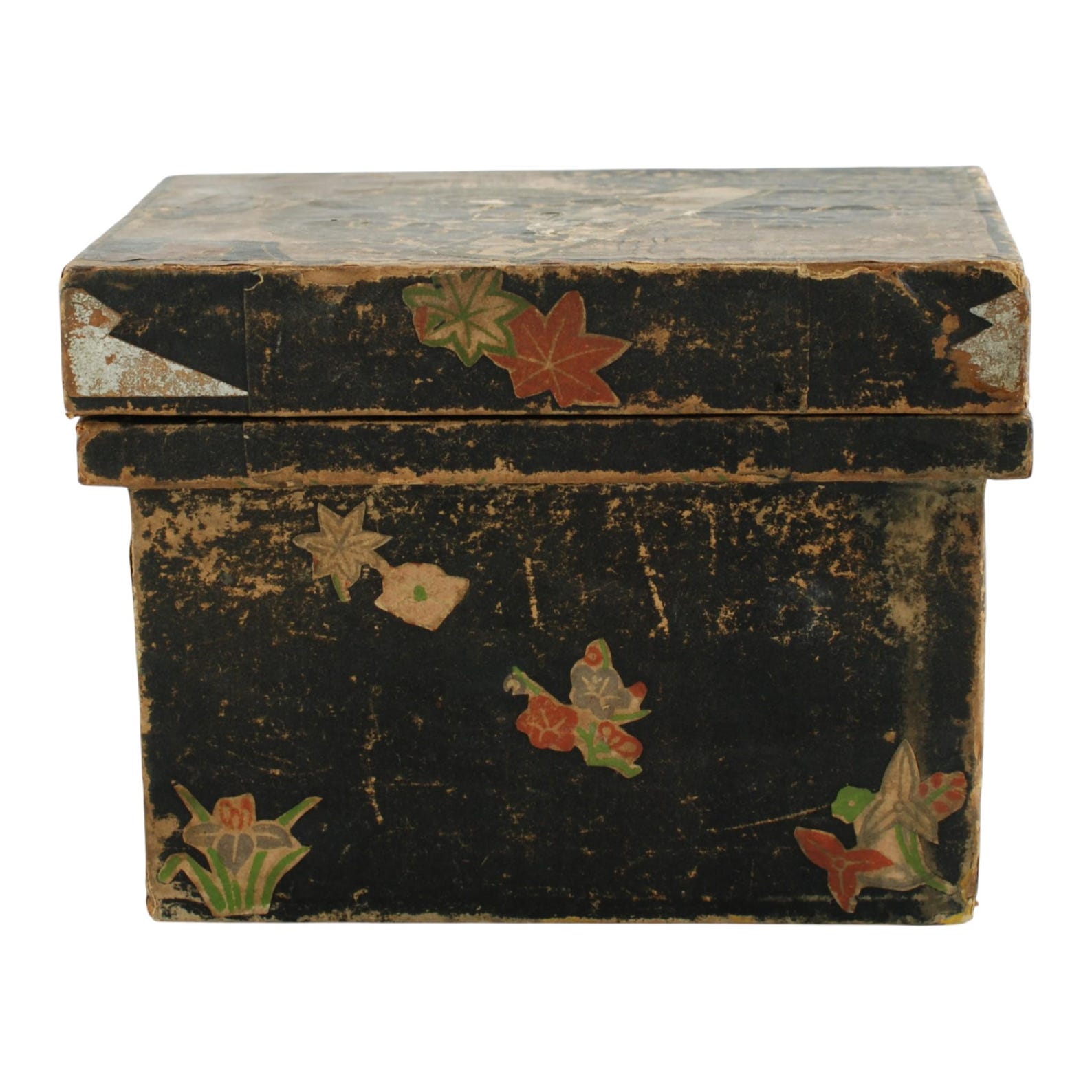Antique Japanese Taisho Period Papered Wood Tea Box Tea Caddy, Art Deco ...