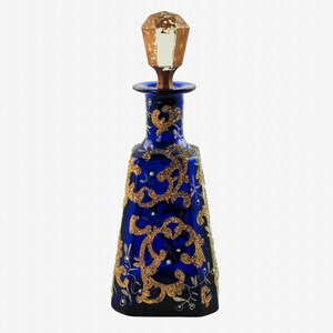 Antique Numbered Cobalt Blue Perfume Bottle Hand Decorated in - Etsy