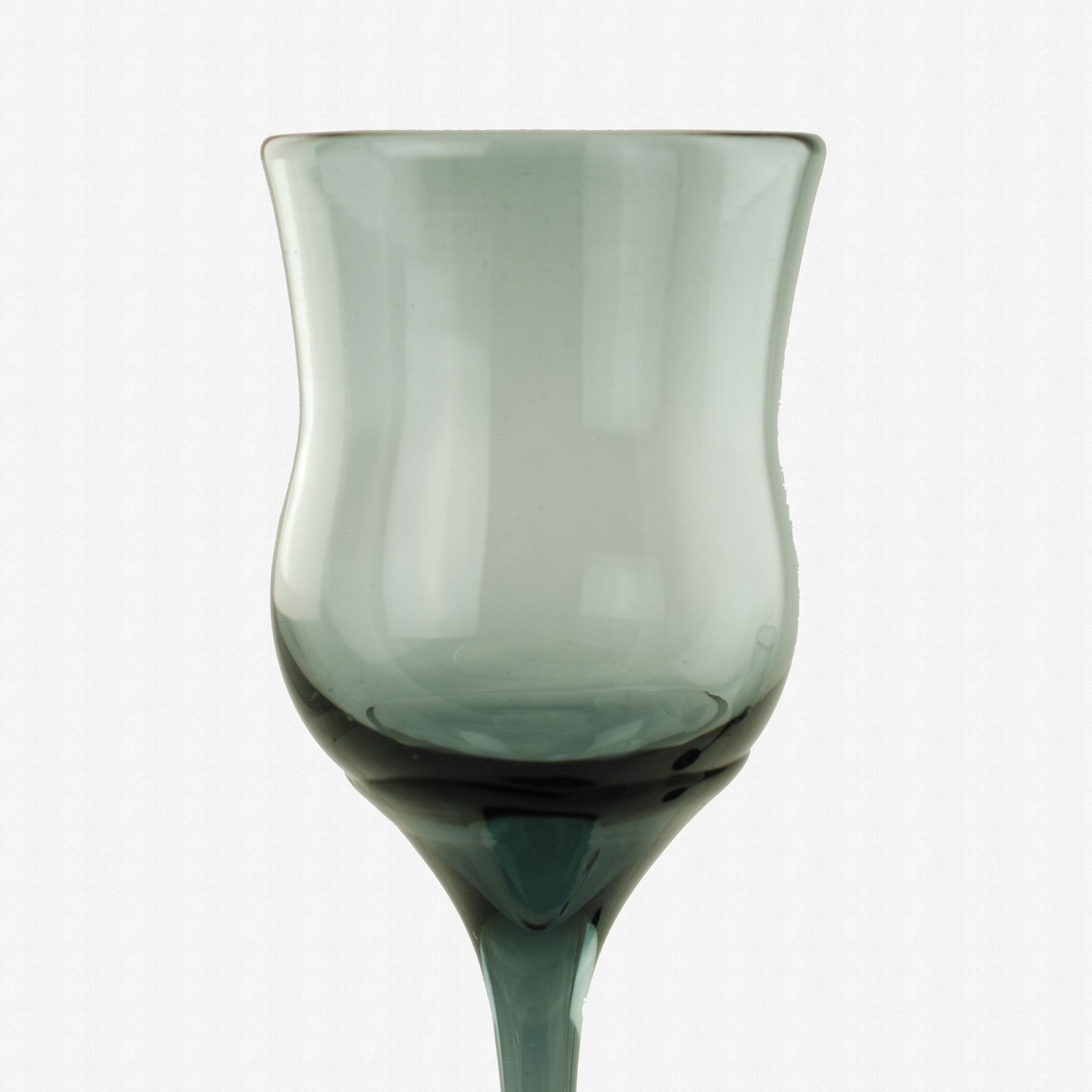 Vintage Craig Zweifel Signed Art Glass Smoke Blue Gray Goblets - Etsy