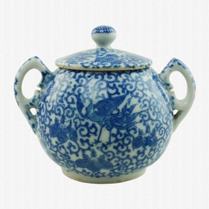 Antique Blue Phoenix Ware Cream and Sugar Set With Notched Handles - Etsy
