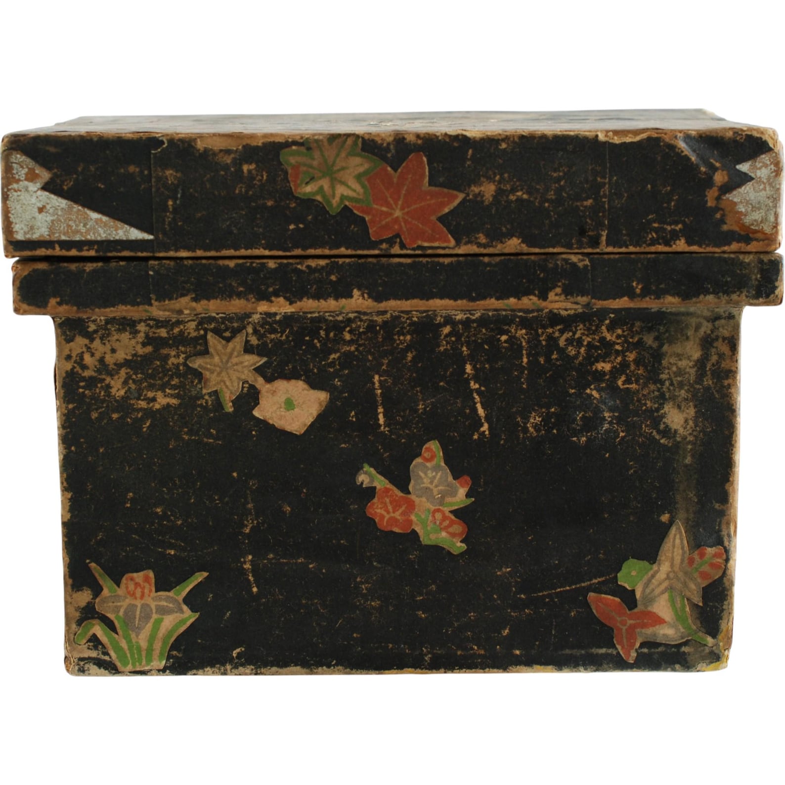 Antique Japanese Taisho Period Papered Wood Tea Box Tea Caddy, Art Deco ...