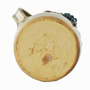 Vintage Wilford Dean Ceramic Pitcher With Dimensional Grape Cluster ...