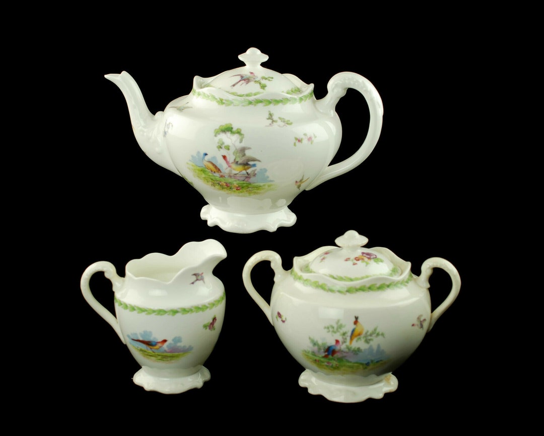 Antique George Jones & Sons Crescent China Three Piece Tea Set - Etsy