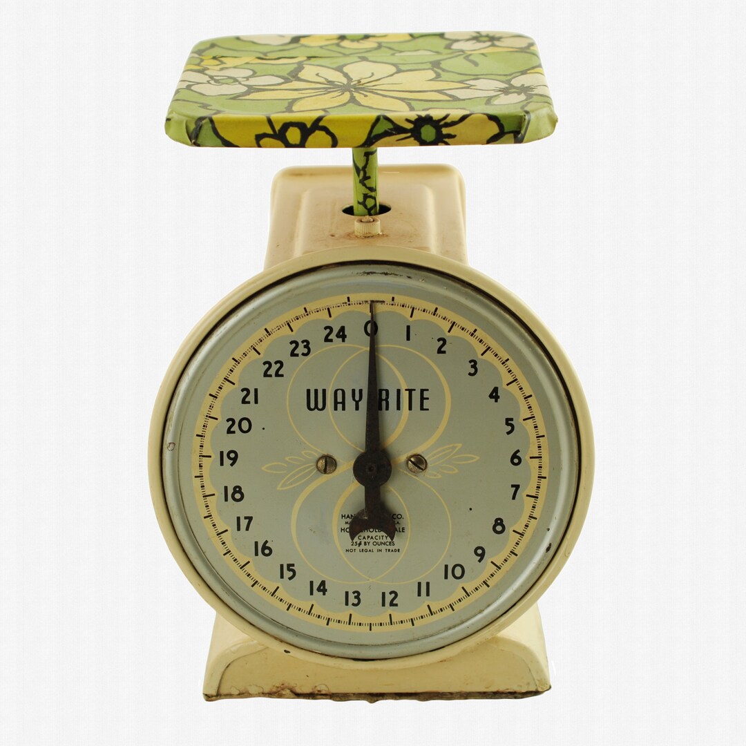 Vintage Hanson Scale Co. 'way Rite' Household Kitchen Scale With 25lb ...