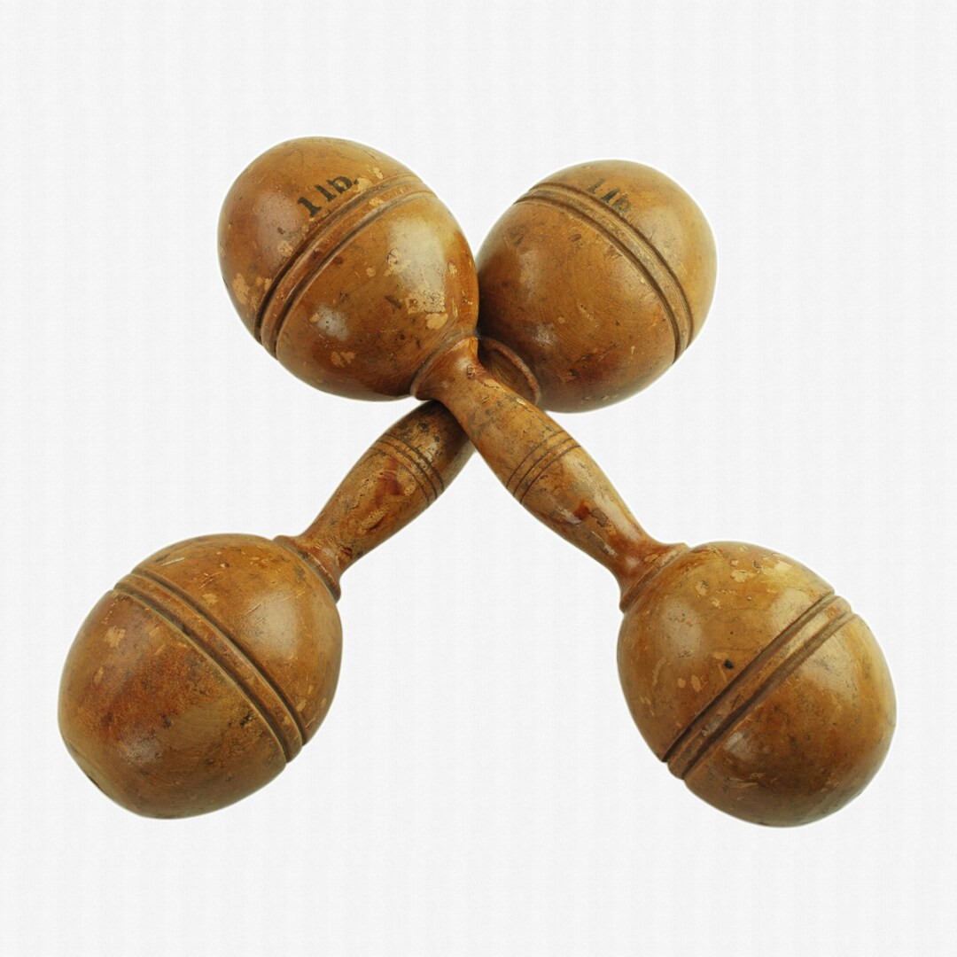 Antique Wooden 1 Lb Barbells With Incised Parallel Linear Detail - Etsy