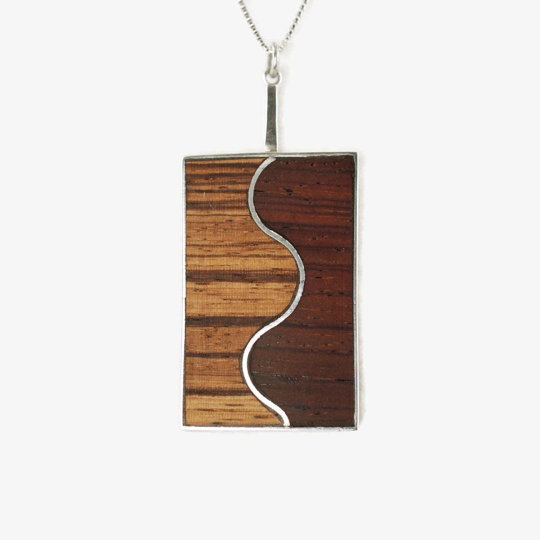 Vintage 1976 Elizabeth Missbach Haskins Sterling Silver Inlaid Wood ...