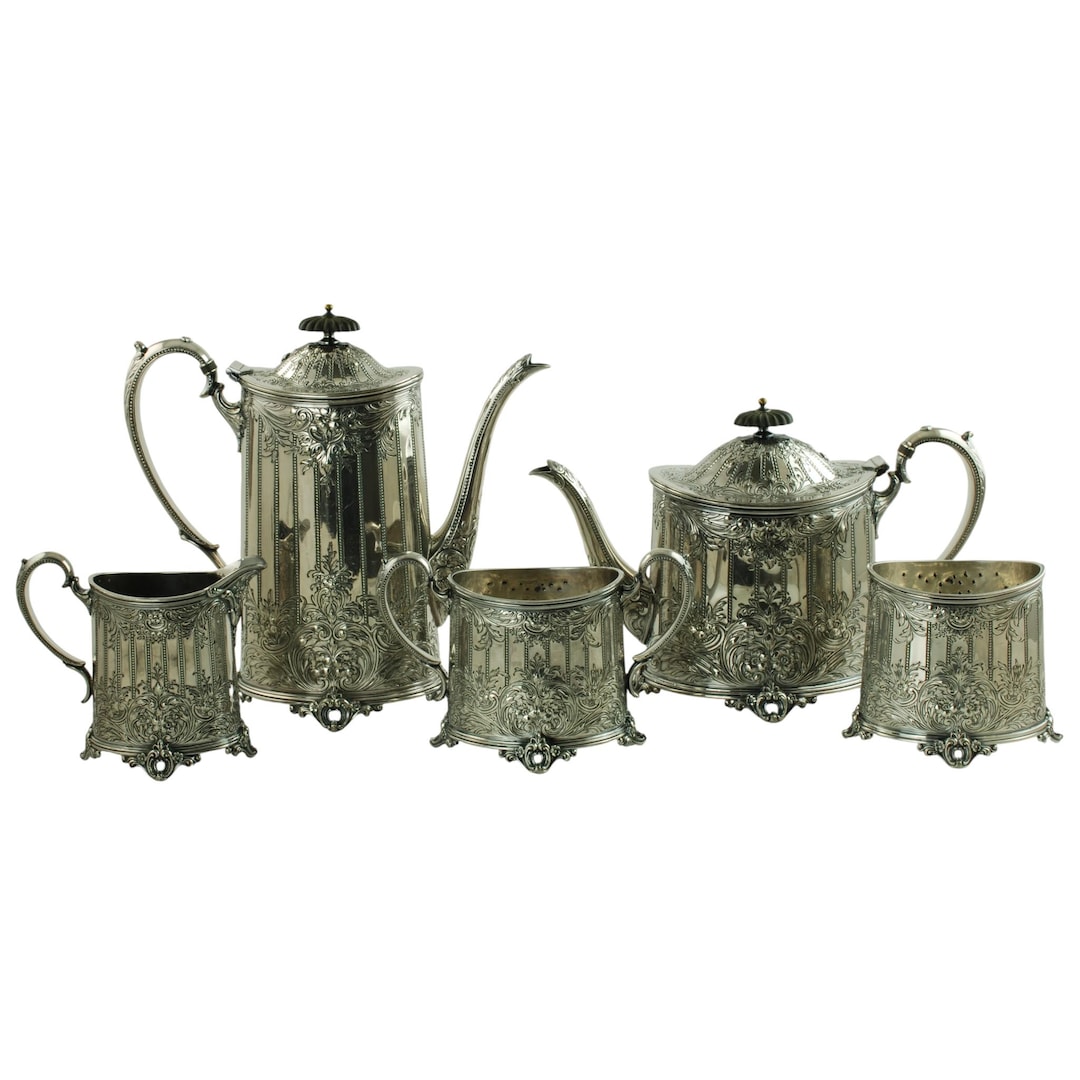 Vintage Wilcox International Silver Wynwood Silverplate 5 Piece Tea Set ...