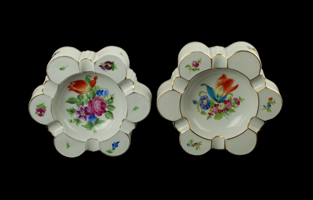 Vintage Pair of Herend Hand Painted printemps Bouquet De - Etsy
