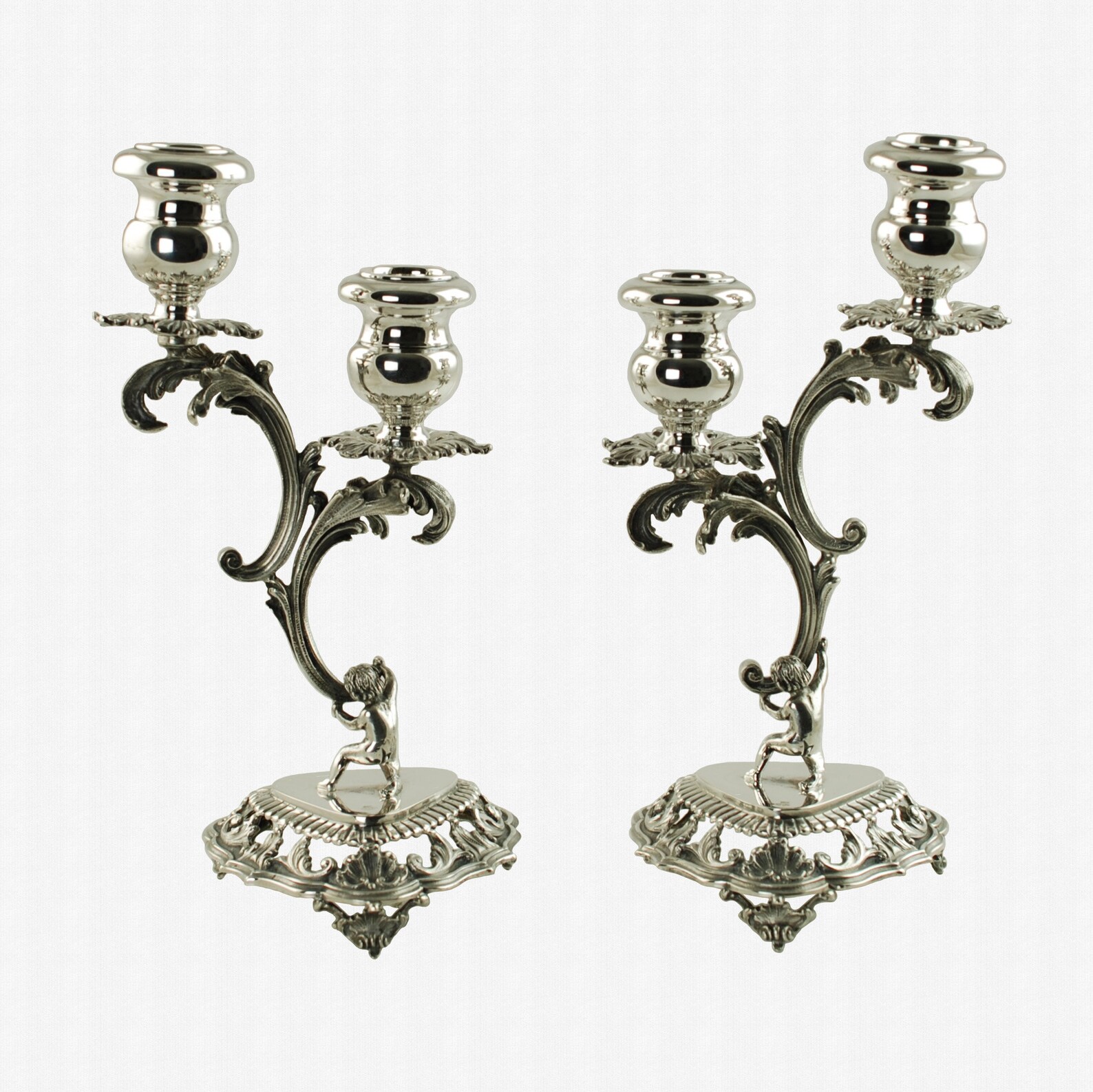 Vintage Italian Sterling Silver Rococo Candle Holders - Etsy