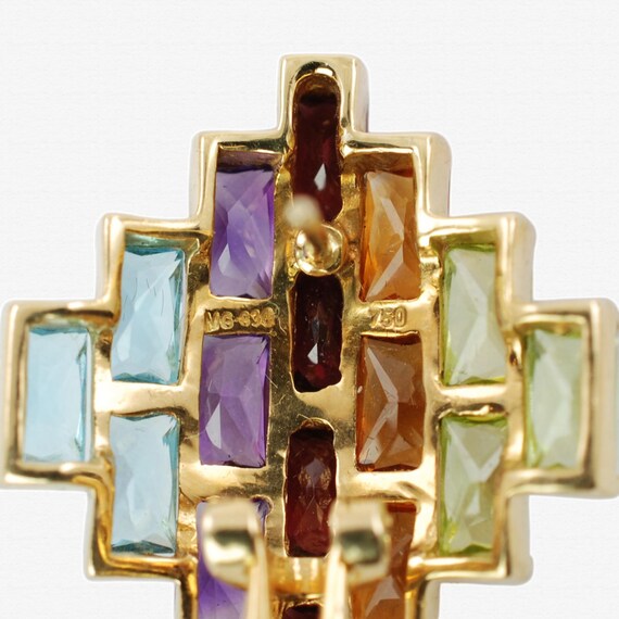 Vintage H. Stern 18K Yellow Gold Rainbow Gemstone Ear… - Gem