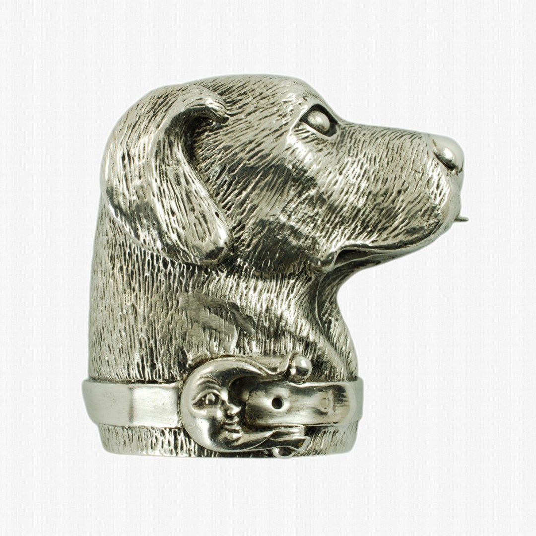 Rare Large Barry Kieselstein-cord 18K White Gold Labrador Retriever Dog ...