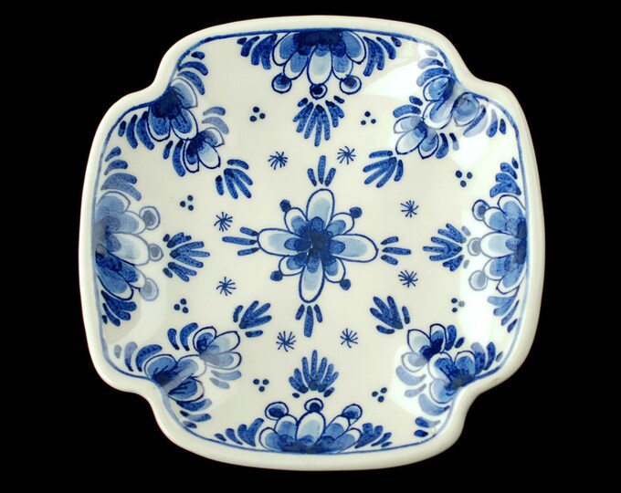 Vintage Delft Pottery De Delftse Pauw Hand Painted Blue and White ...