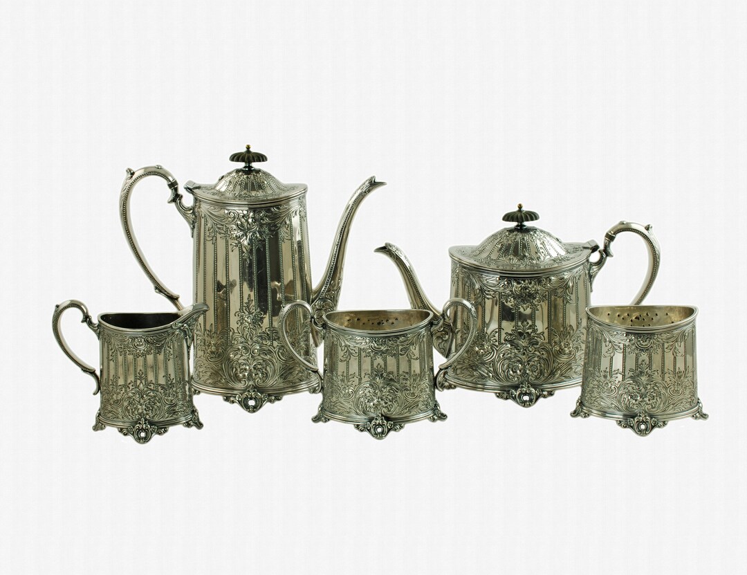 Vintage Wilcox International Silver Wynwood Silverplate 5 Piece Tea Set ...