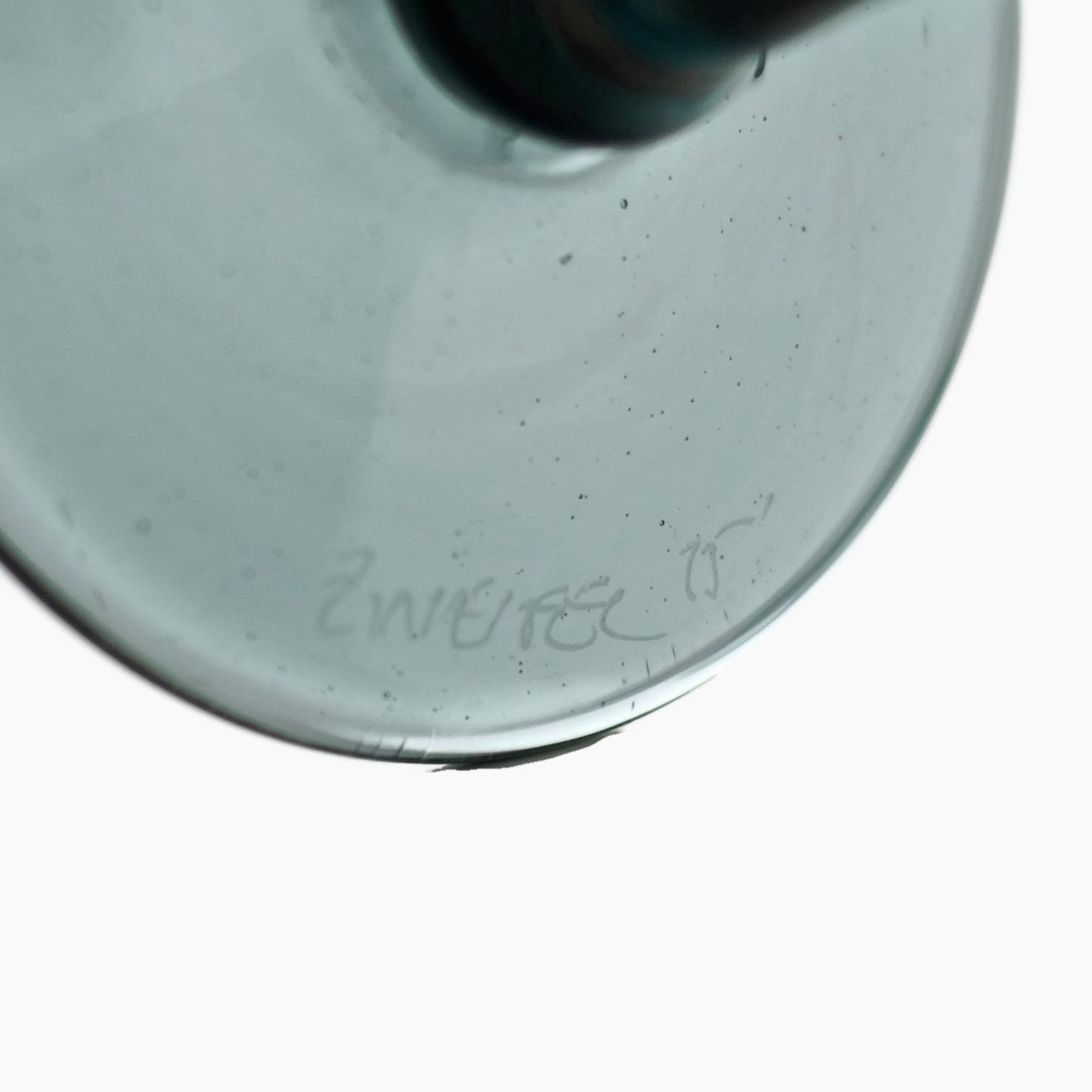 Vintage Craig Zweifel Signed Art Glass Smoke Blue Gray Goblets | Etsy