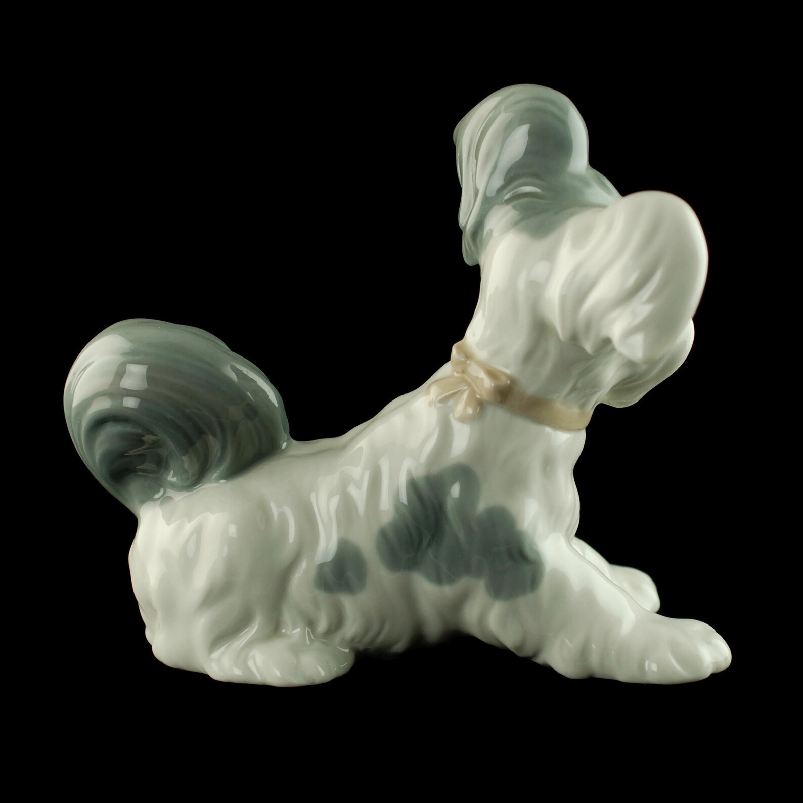 Vintage Lladro Porcelain Dog Figurine 'skye Terrier' - Etsy