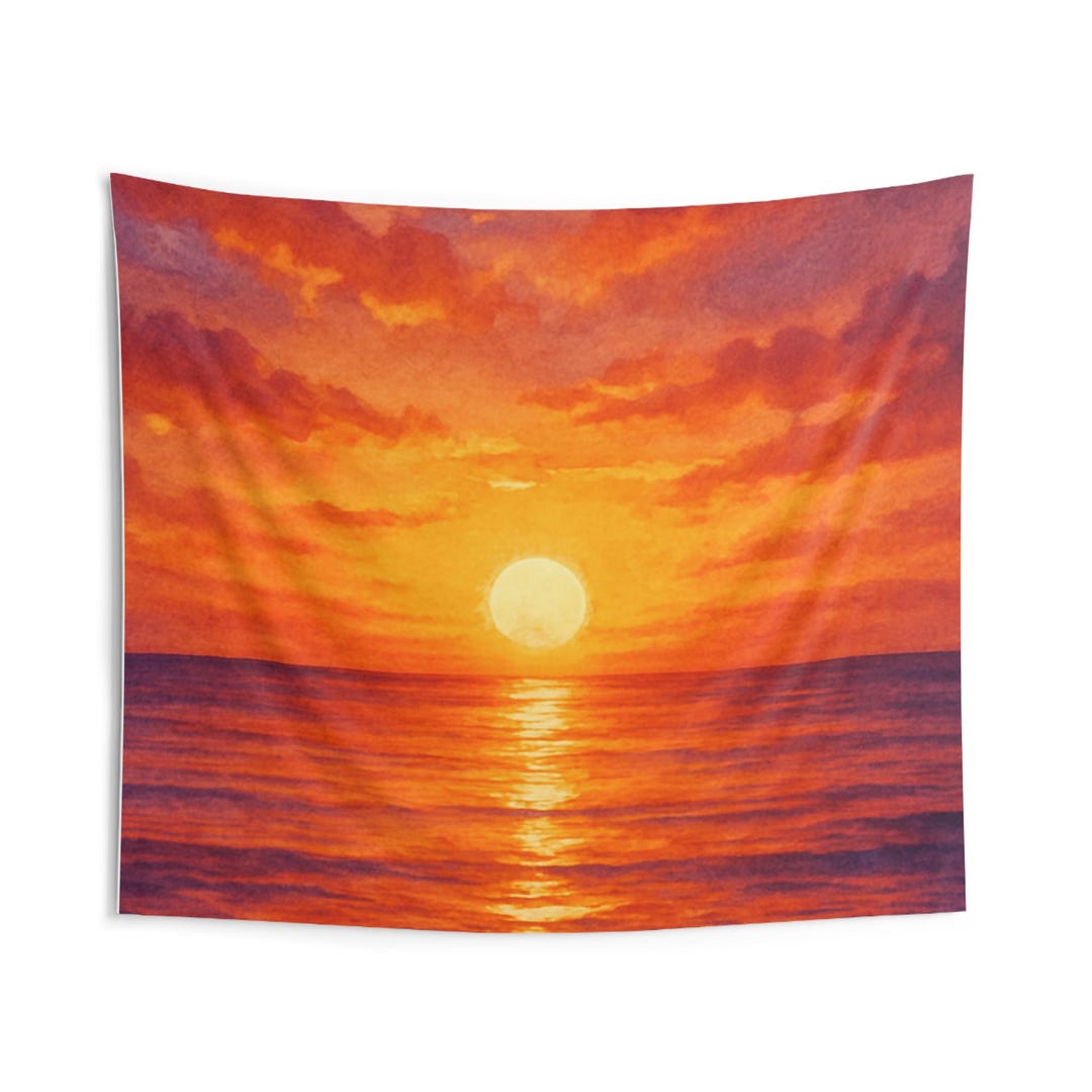 Sunset on Water Tapestry | Indoor Wall Tapestry - Etsy