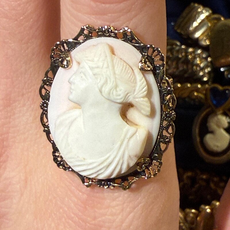 Carved Shell Ring - Etsy