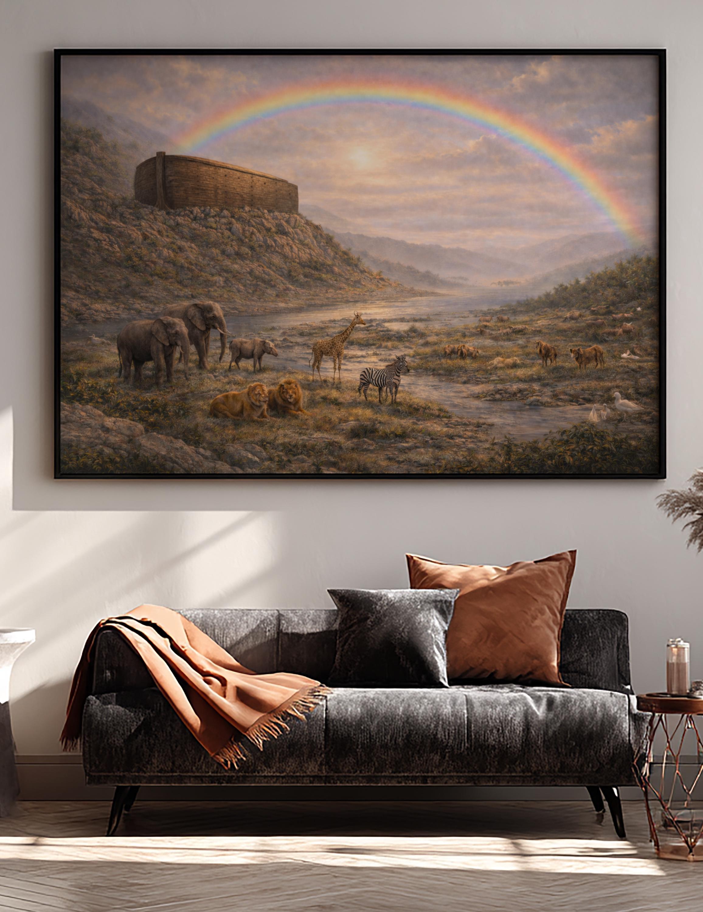 Noah's Ark Rainbow Print – Biblical Covenant Art (digital Download) - Etsy