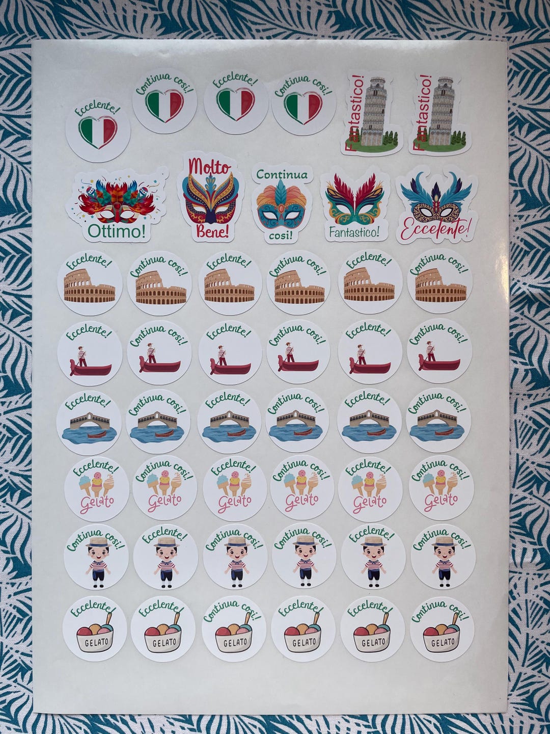 47 Teacher Stickers - Italian - Sample Sheet - Etsy