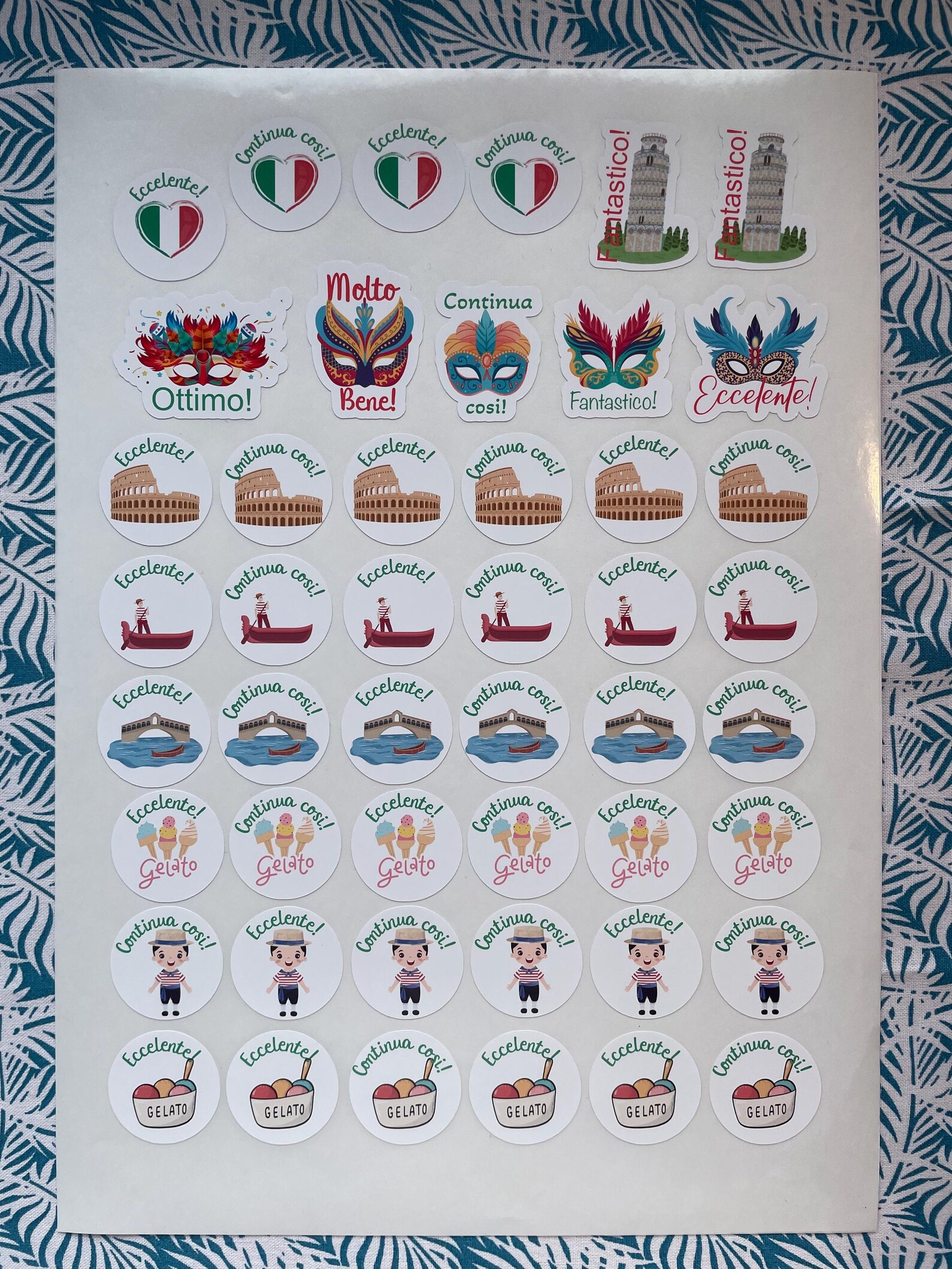 47 Teacher Stickers - Italian - Sample Sheet - Etsy