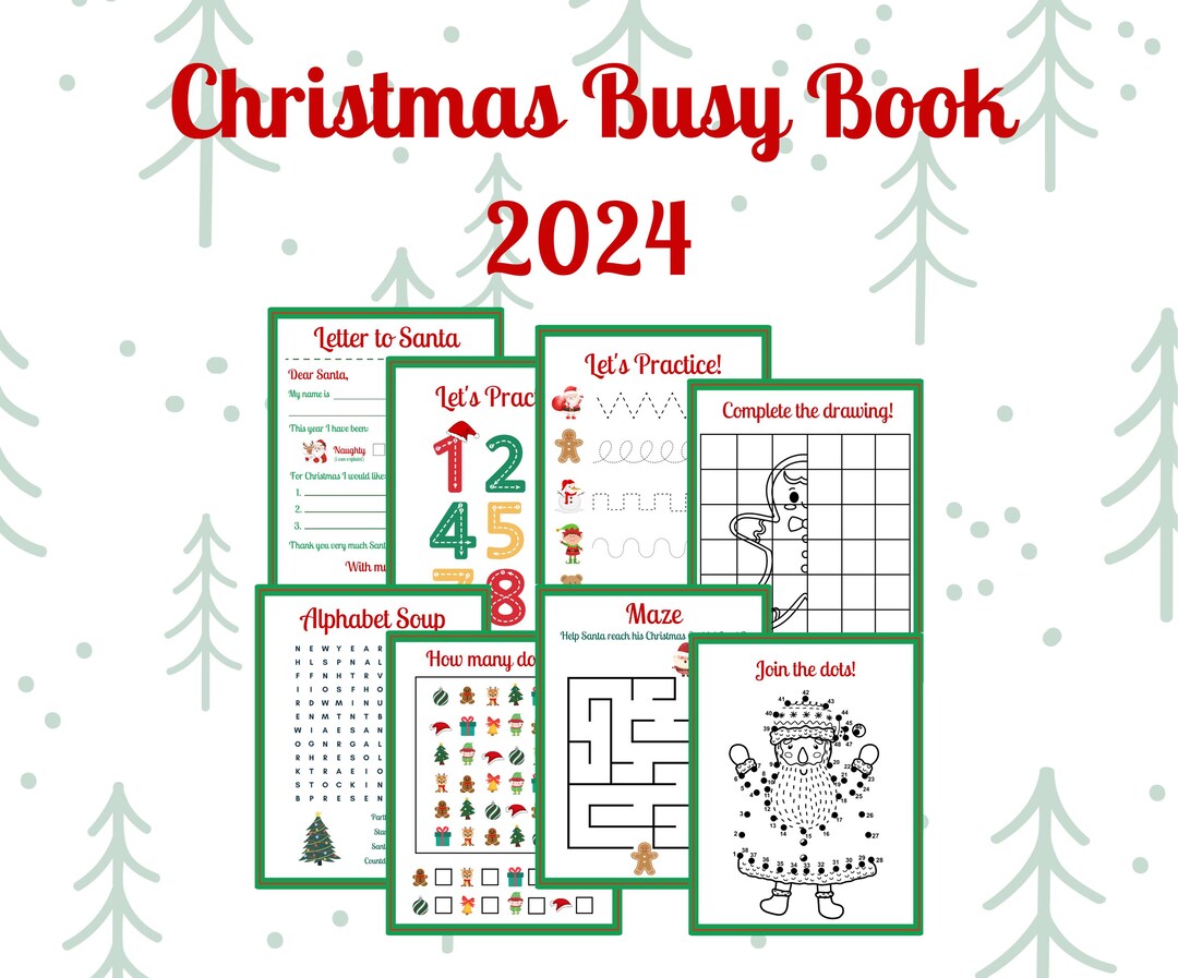 Kawaii Christmas Busy Book | Cute Holiday Coloring & Activity Pages for ...