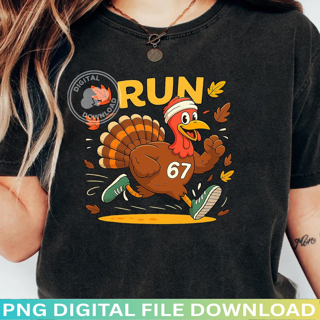 67 Meme Turkey Run PNG, Thanksgiving Trot Squad Costume Funny Design ...