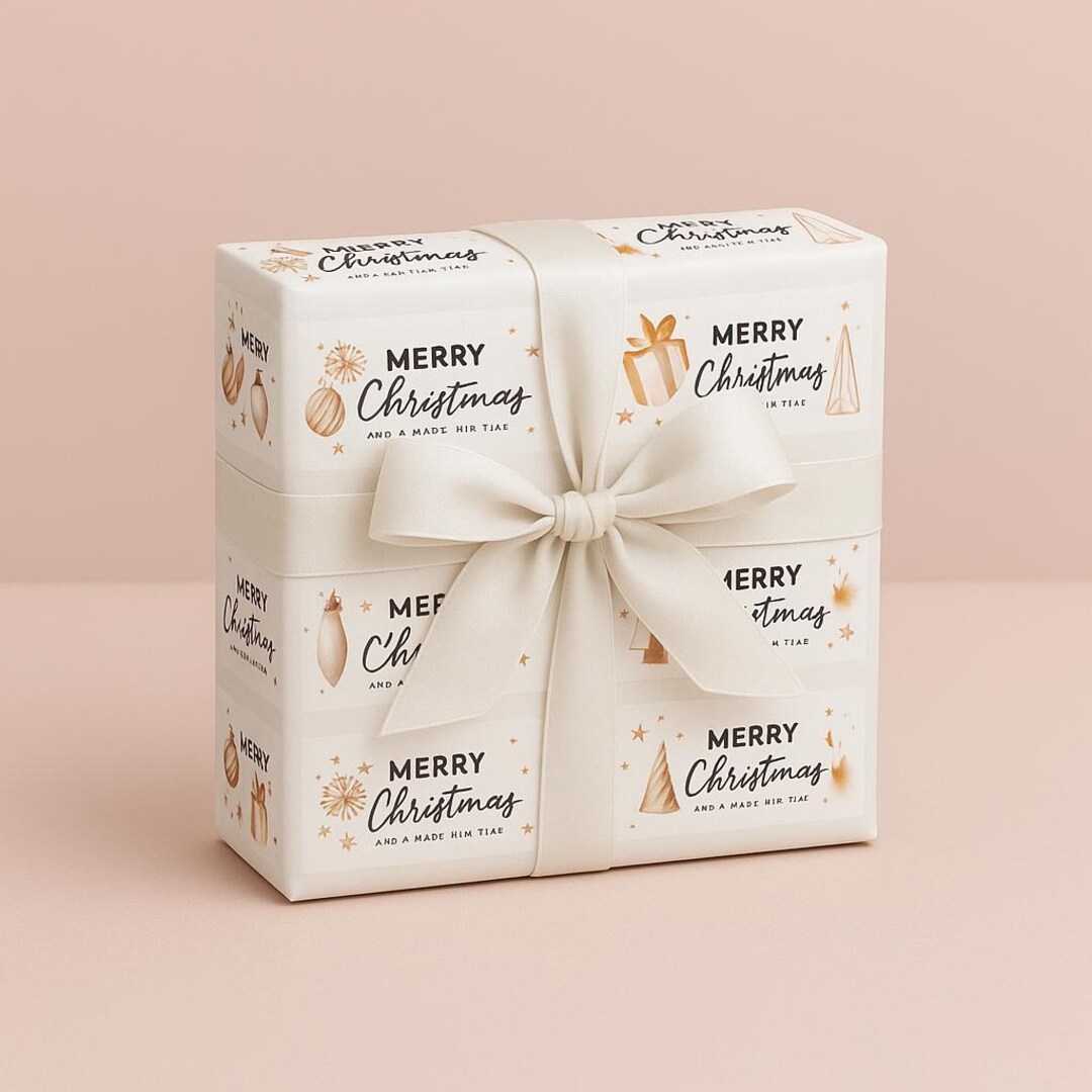Gold Snowflake Wrapping Paper Holiday Gift Wrap Winter Snowflake ...