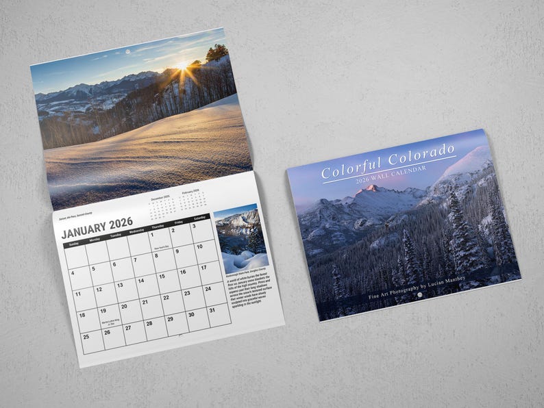 2026 Colorado Wall Calendar – Scenic Mountain Landscape Photography for ...