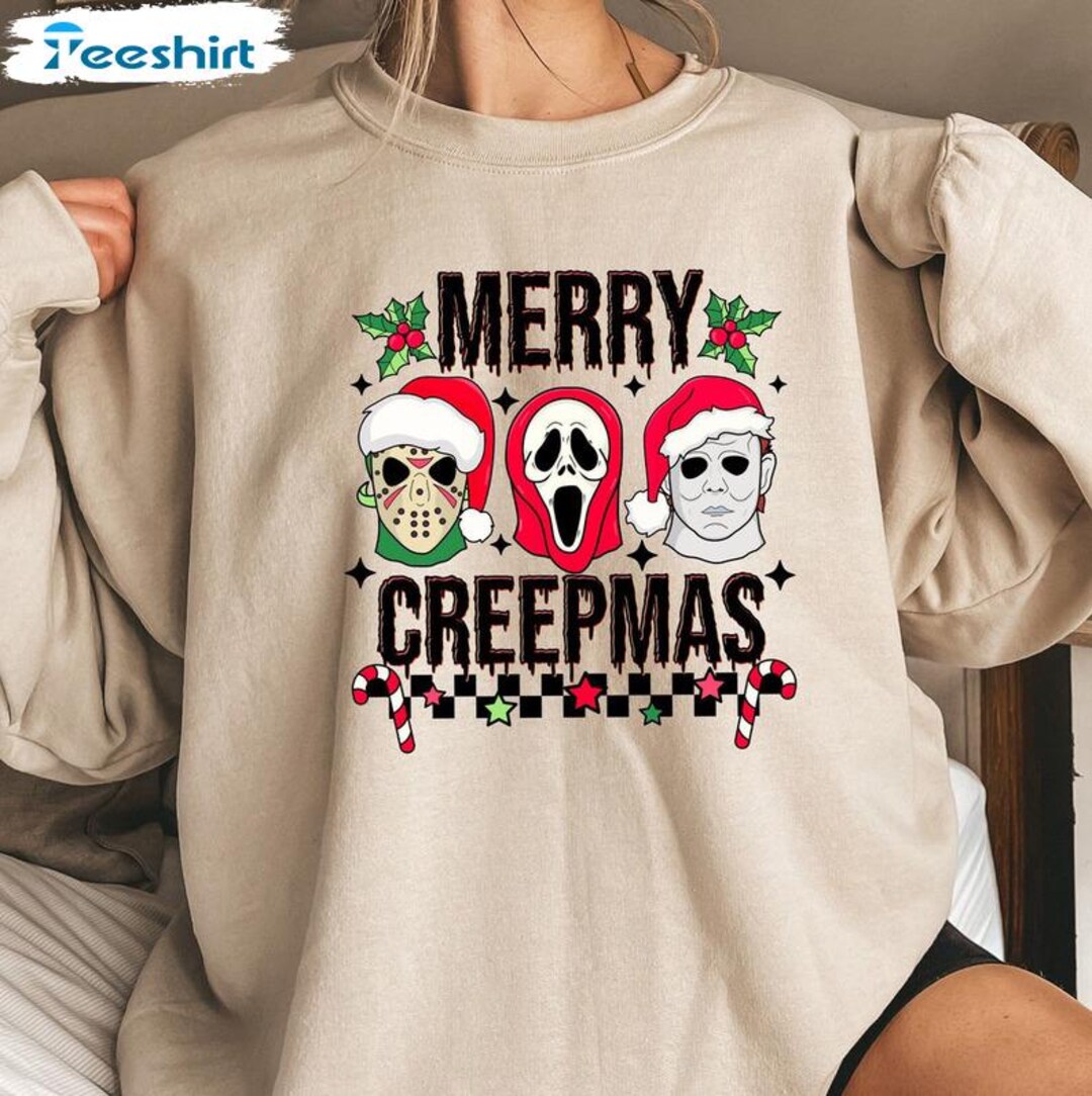 Merry Creepmas PNG, Horror Christmas Clipart, Spooky Xmas Sublimation ...