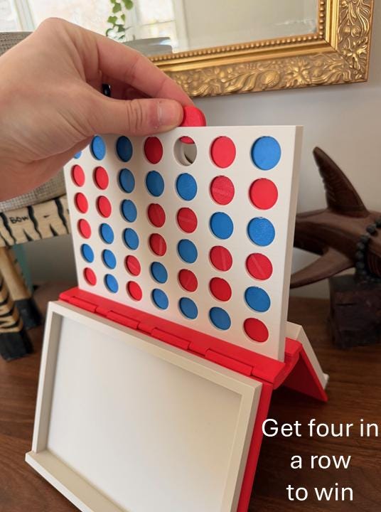 Playbook'd - Four in a Row Game Book, Stylish Game Storage Case - Etsy