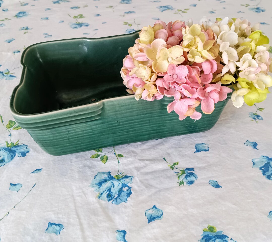 Jade Green Mccoy Pottery Planter, Vintage Green Planter USA, Oblong ...