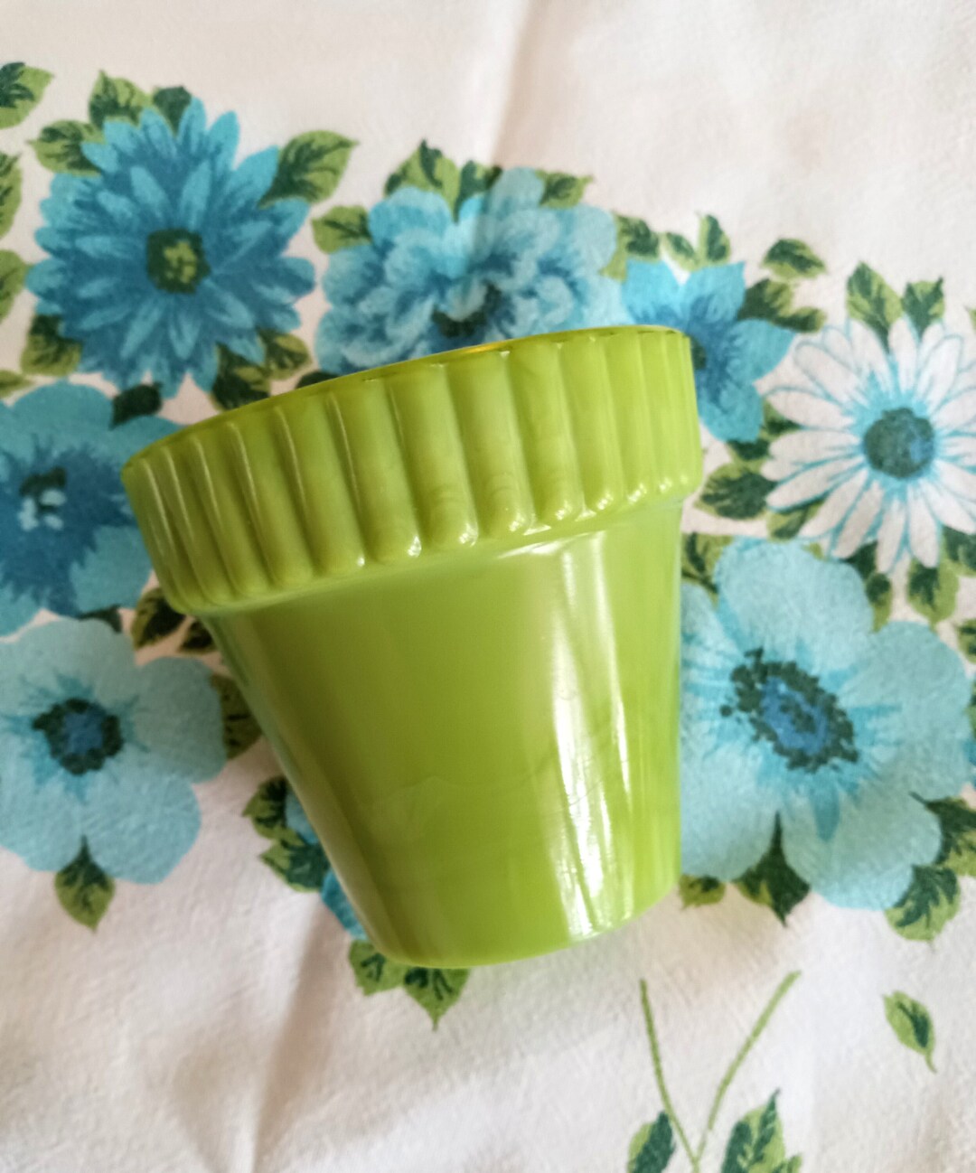 1930s Akro Agate Green Slag Glass Flower Pot, 1930s, Vintage Planter ...