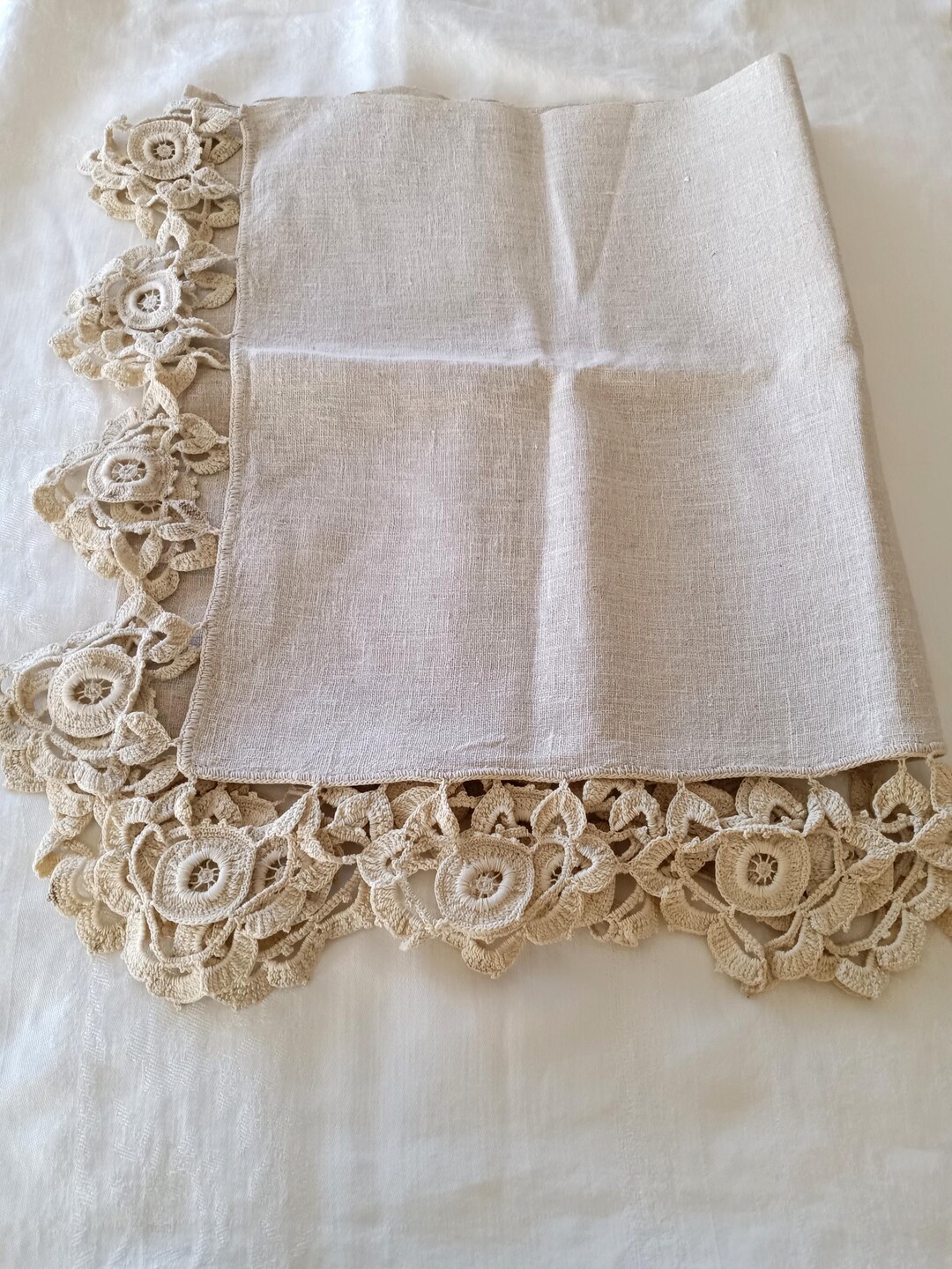 Vintage Handmade Lace Runner, Buffet Runner, Table Runner, Piano Runner ...