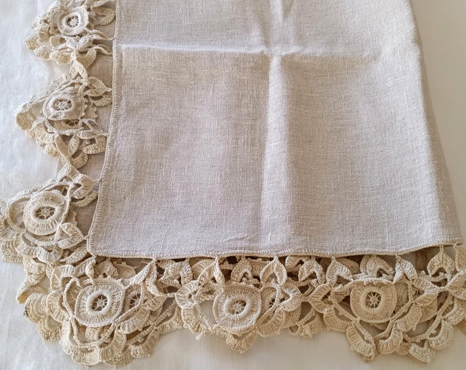 Vintage Handmade Lace Runner, Buffet Runner, Table Runner, Piano Runner ...