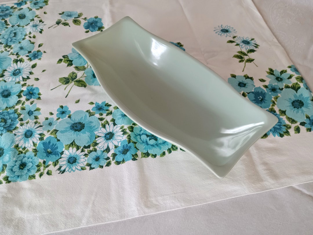 Vintage Mid Century Blue Serving Bowl Melmac, Hard Plastic, Soft Blue ...