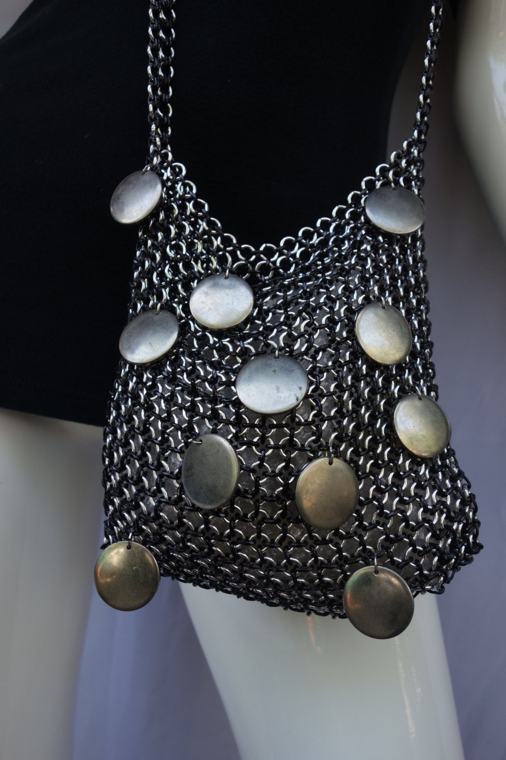 Rare Vintage Early 80s CHAIN MAIL Handbag Shoulderbag - Etsy